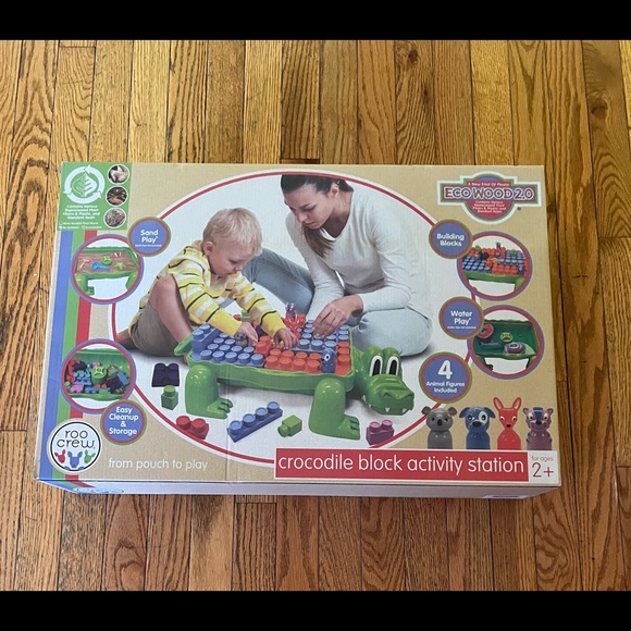 Toys | Roo Crew Kids Crocodile Block Activity Station Eco Wood 2 A New ...